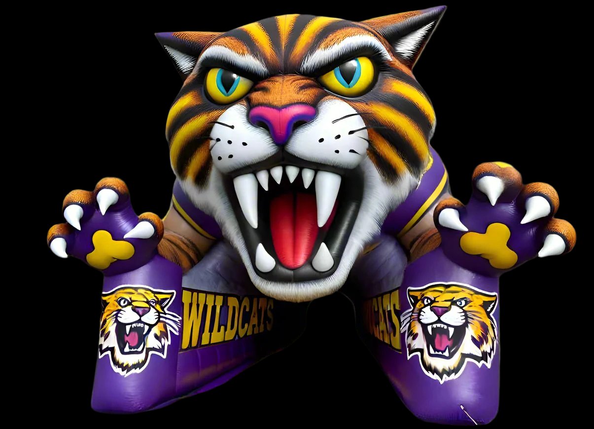 Inflatable Wildcat Mascot Tunnel – Inflatable Football Tunnels